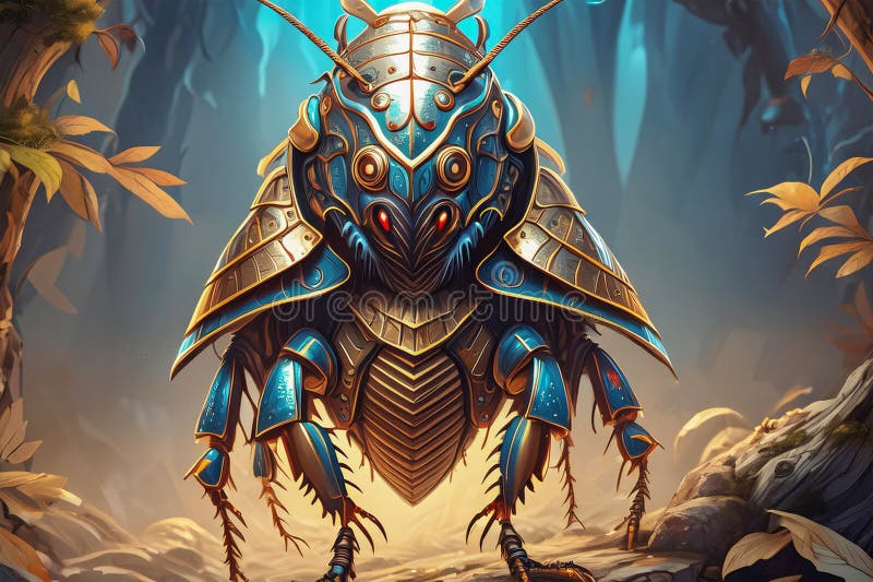 Generative AI Conceptual Illustration of a Scary Cockroach Stock ...
