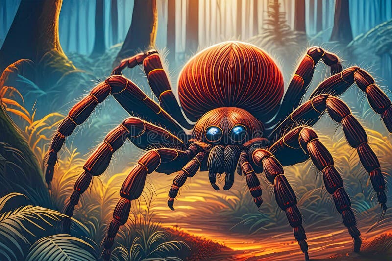 Generative AI Conceptual Illustration of a Scary Spider Stock ...