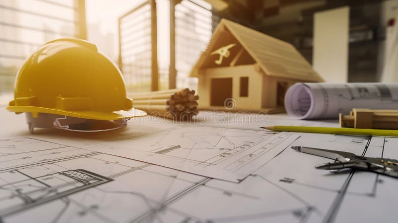 Generative AI Construction and Structure Concept of Engineer Working ...