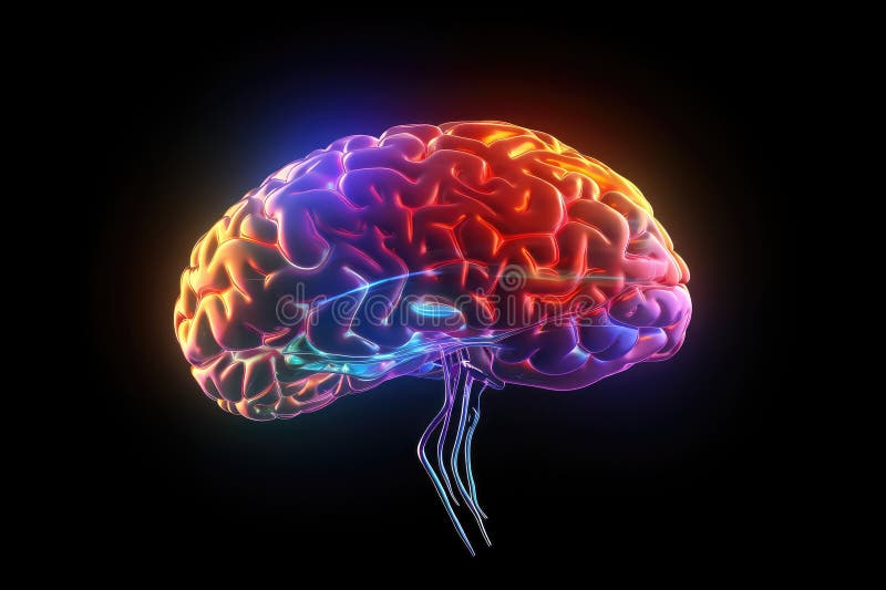 Fractal Colorful Light Brain Illustration, Educational Research ...