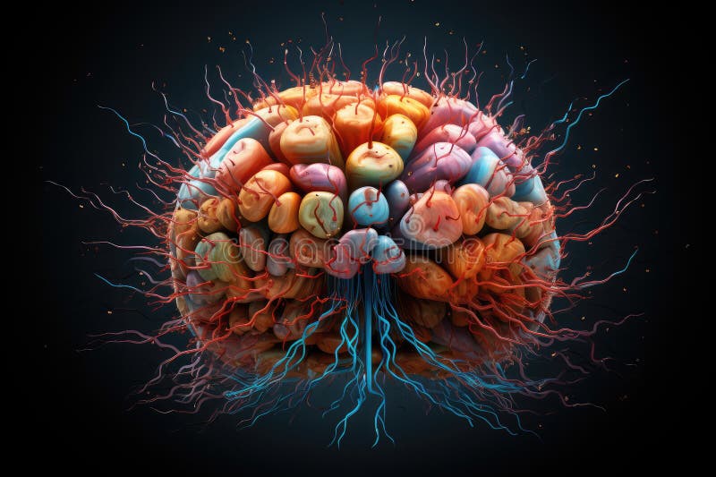 Fractal Colorful Light Brain Illustration, Educational Research ...