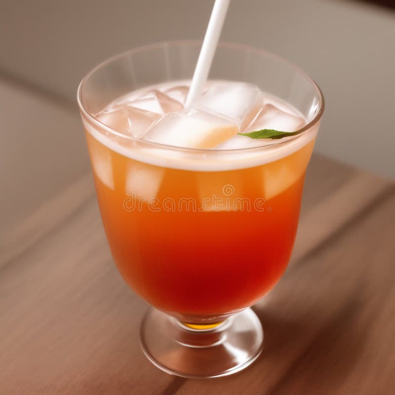 Generative AI, a Cool and Delicious Frozen Cocktail Stock Illustration ...