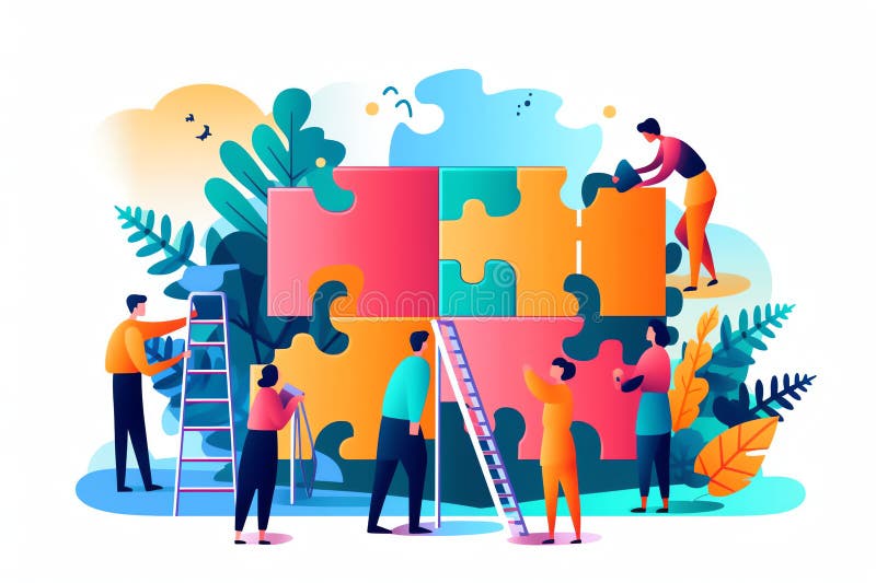 Generative AI Core Values Landing Page- Stock Illustration ...