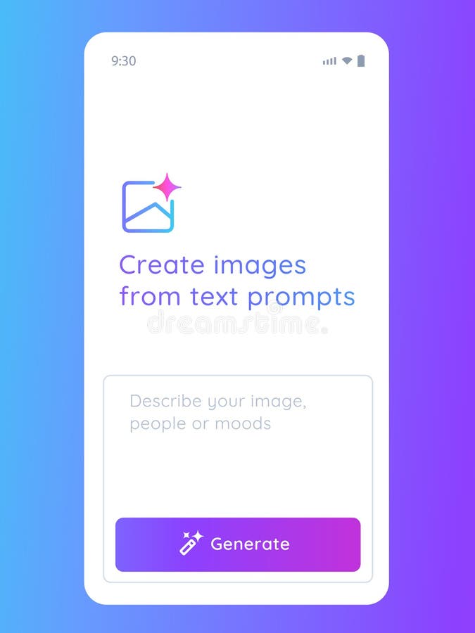 Generative Ai Create Image With Artificial Intelligence User Interface