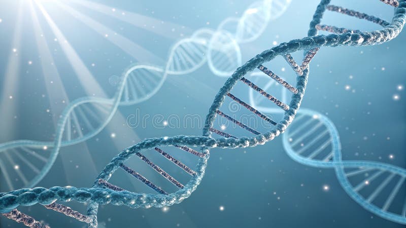 Generative AI Illustration of Floating RNA and DNA Strands with ...