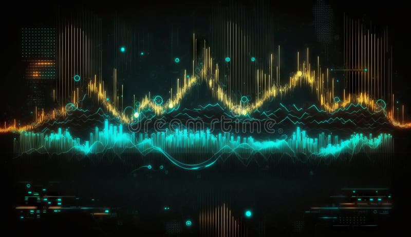 Abstract Sound Waves, Frequency Audio Waveform Stock Illustration ...