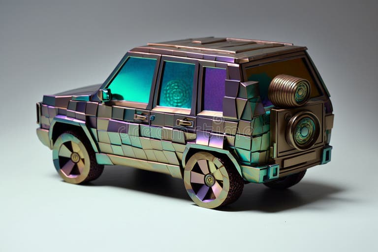 A Generative Ai Creation of Vintage Transportation with Assembled Found Objects Stock ...