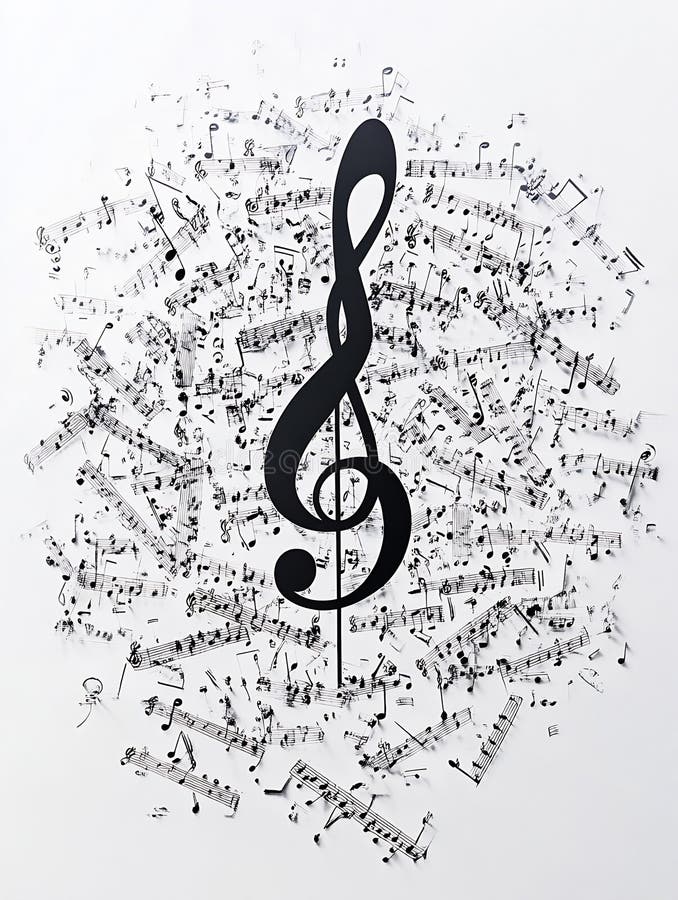 Pattern Music Notes Treble Clef Musical Theory Stock Photos - Free ...