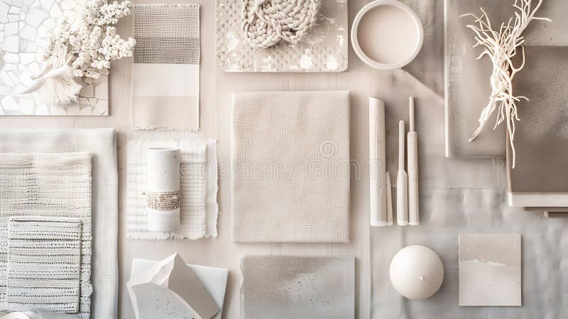 Generative AI Creative Flat Lay Composition with Textile and Paint ...