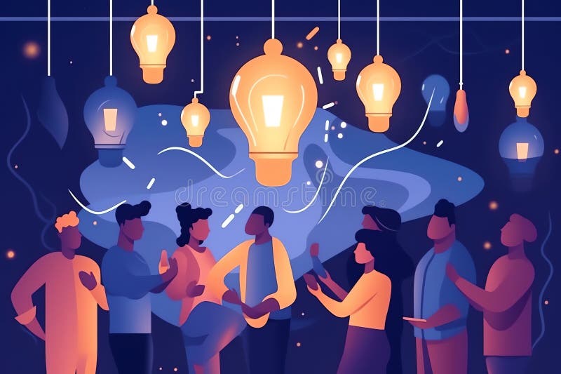 Generative AI Creative Idea- Stock Illustration - Illustration of ...