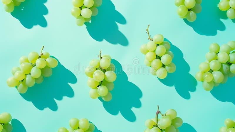 Generative AI Creative Layout Made of Green Grape Flat Lay Food Concept ...
