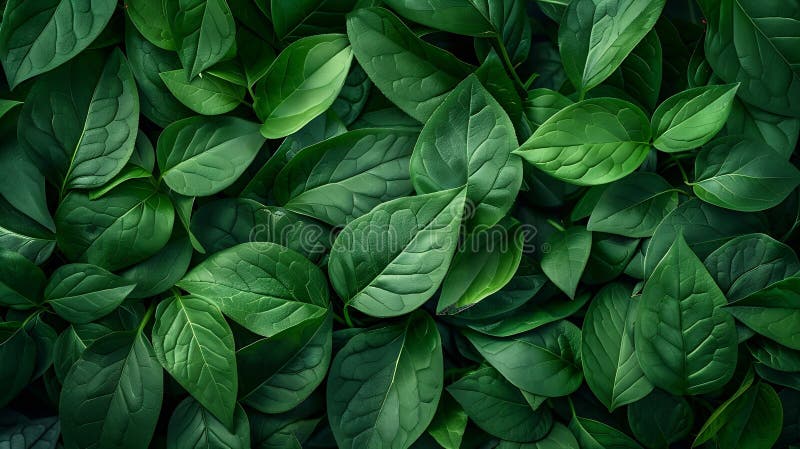 Generative AI Creative Layout Made of Green Leaves Flat Lay Nature ...