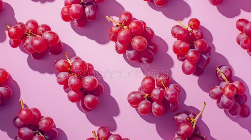Generative AI Creative Layout Made of Red Grape Flat Lay Food Concept ...