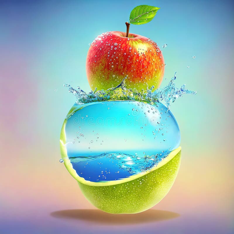 Generative AI, Creative Vision Combining Apple and Water Polo Stock ...