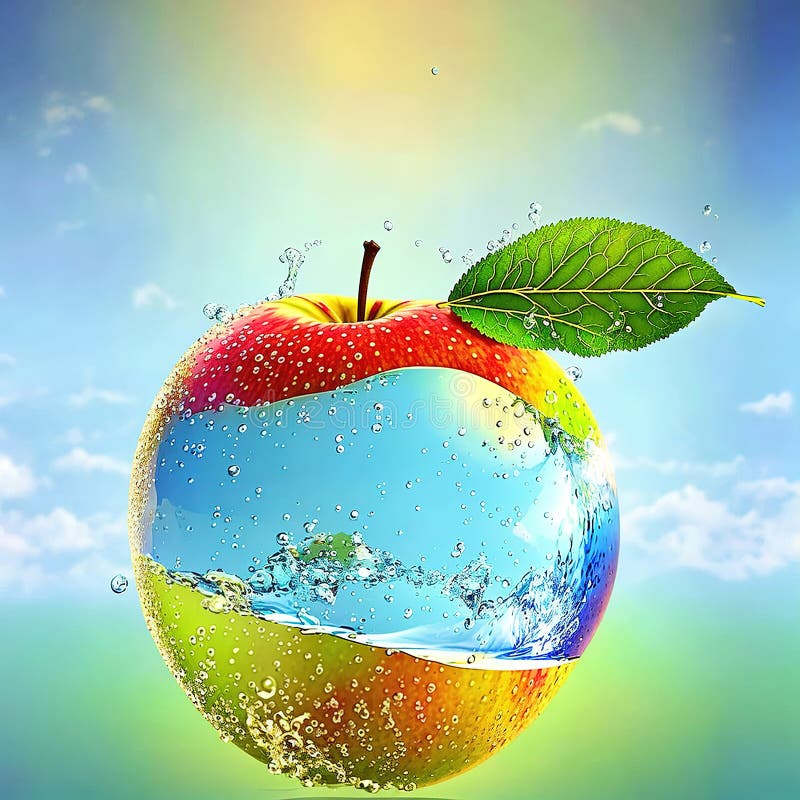 Generative AI, Creative Vision Combining Apple and Water Polo Stock ...