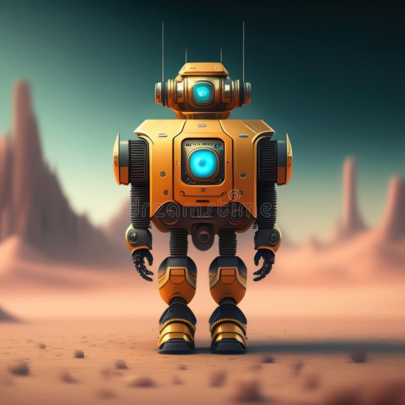 Generative AI: Cute and Little Robot Helper with Artificial ...