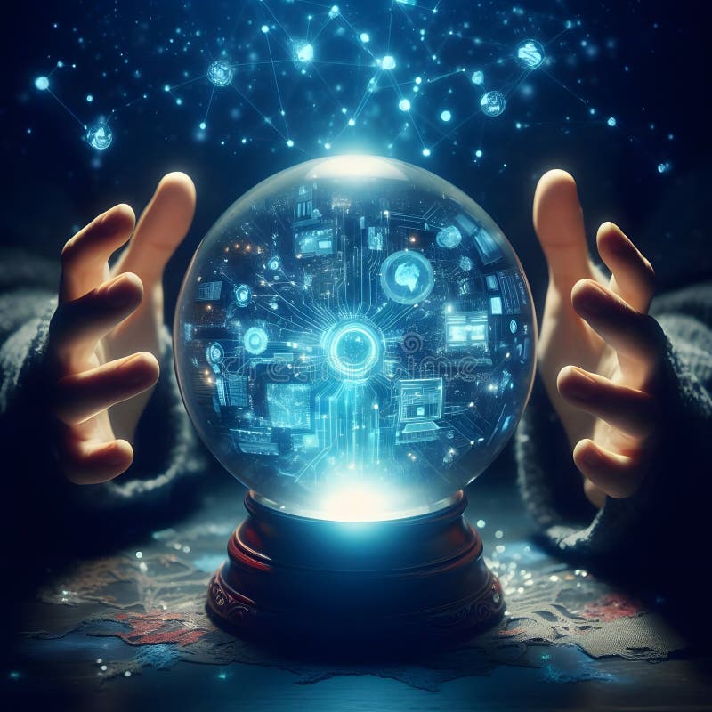 Generative AI Cyberspace Fortune Teller S Crystal Ball Stock ...