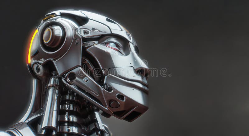 Generative AI of a Cyborg Human Race Stock Illustration - Illustration ...