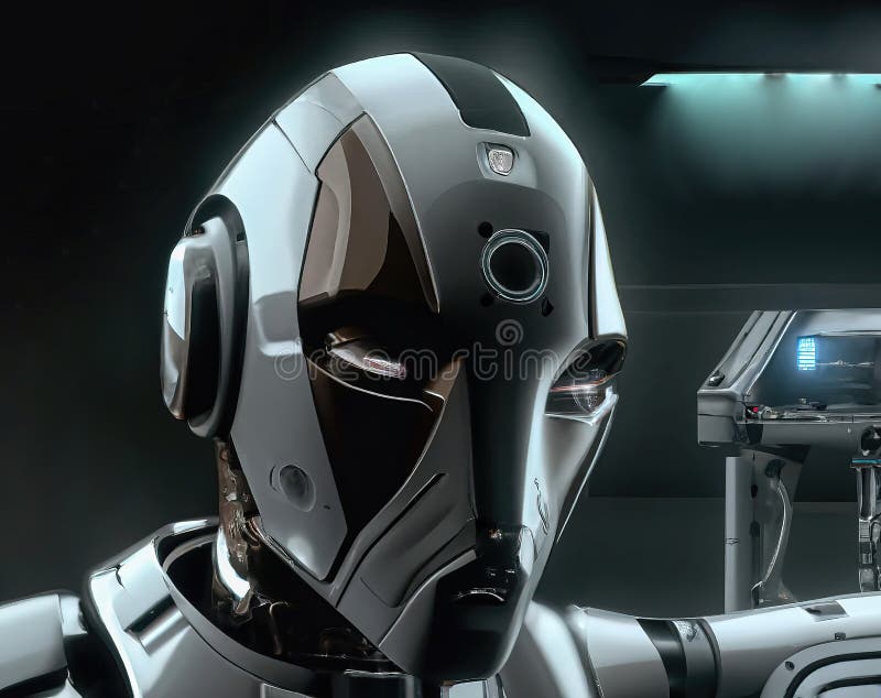 Generative AI of a Cyborg Human Race Stock Illustration - Illustration ...