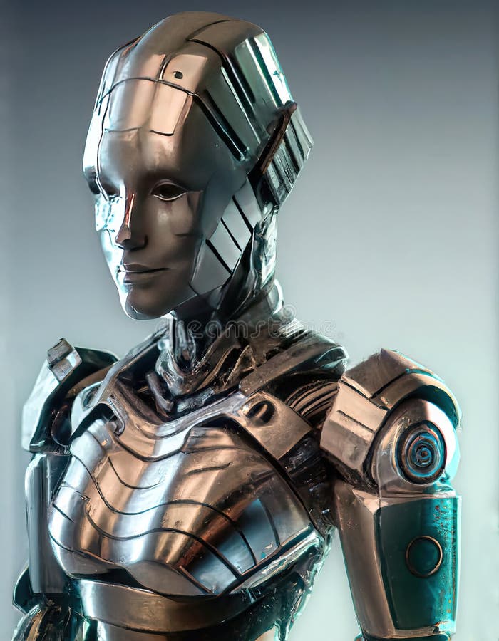 Generative AI of a Cyborg Human Race Stock Illustration - Illustration ...