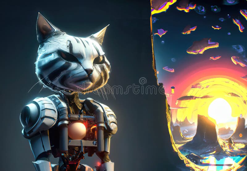 Cat Red White Ai Technology Stock Illustrations – 86 Cat Red White Ai ...