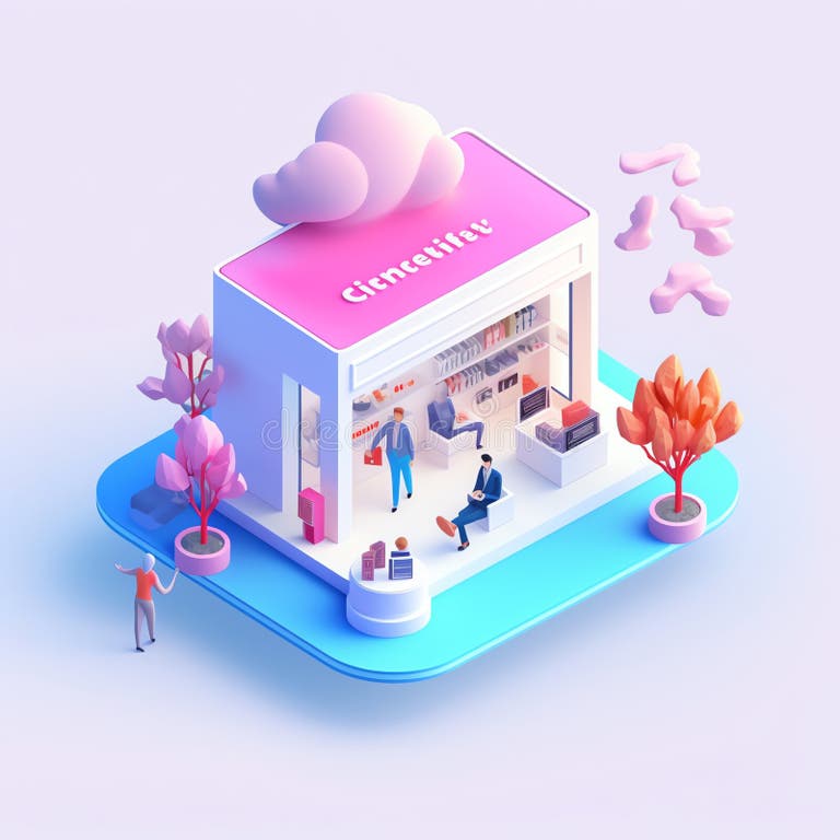 Generative AI 3D Customer Centric Illustration- Stock Illustration ...