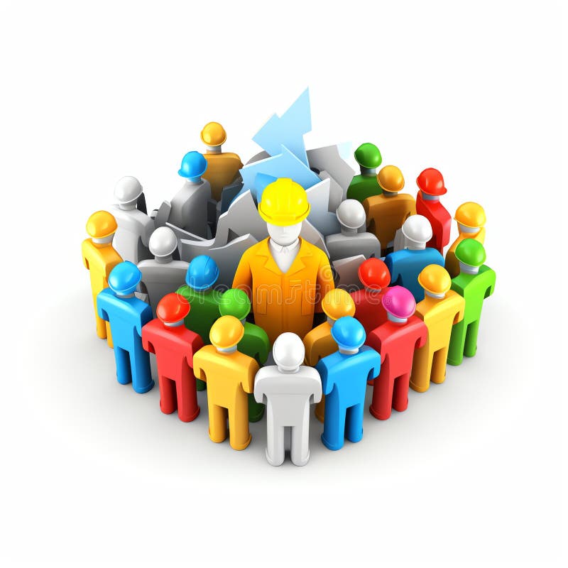 Generative AI 3D People Icon in- Stock Illustration - Illustration of ...