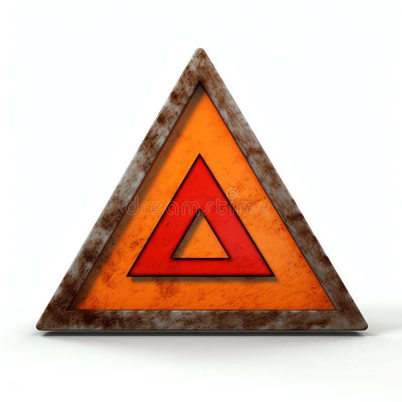 Generative AI 3D Realistic Red Warning- Stock Illustration ...