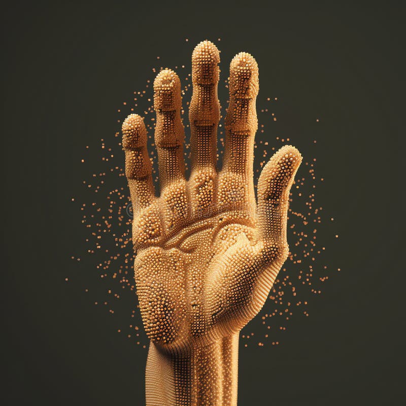 Generative AI 3d Render Realistic Hand- Stock Illustration ...