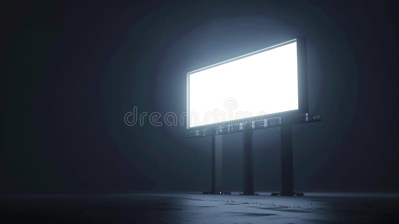 Generative AI 3d Rendering Blank Billboard 01 Business Concept. Stock ...