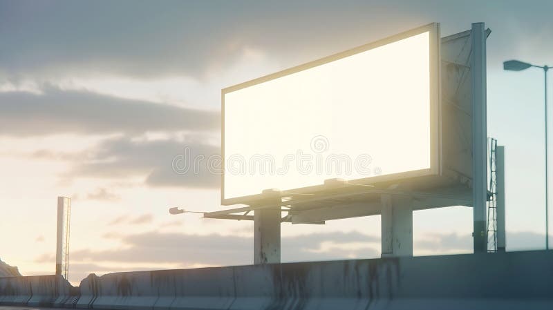 Generative AI 3d Rendering Blank Billboard 01 Business Concept. Stock ...