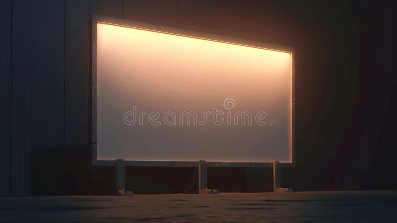 Generative AI 3d Rendering Blank Billboard 01 Business Concept. Stock ...