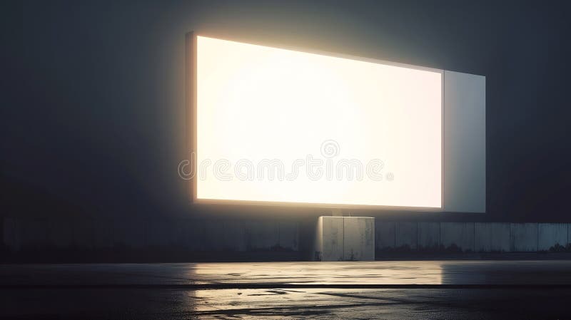 Generative AI 3d Rendering Blank Billboard 02 Business Concept. Stock ...