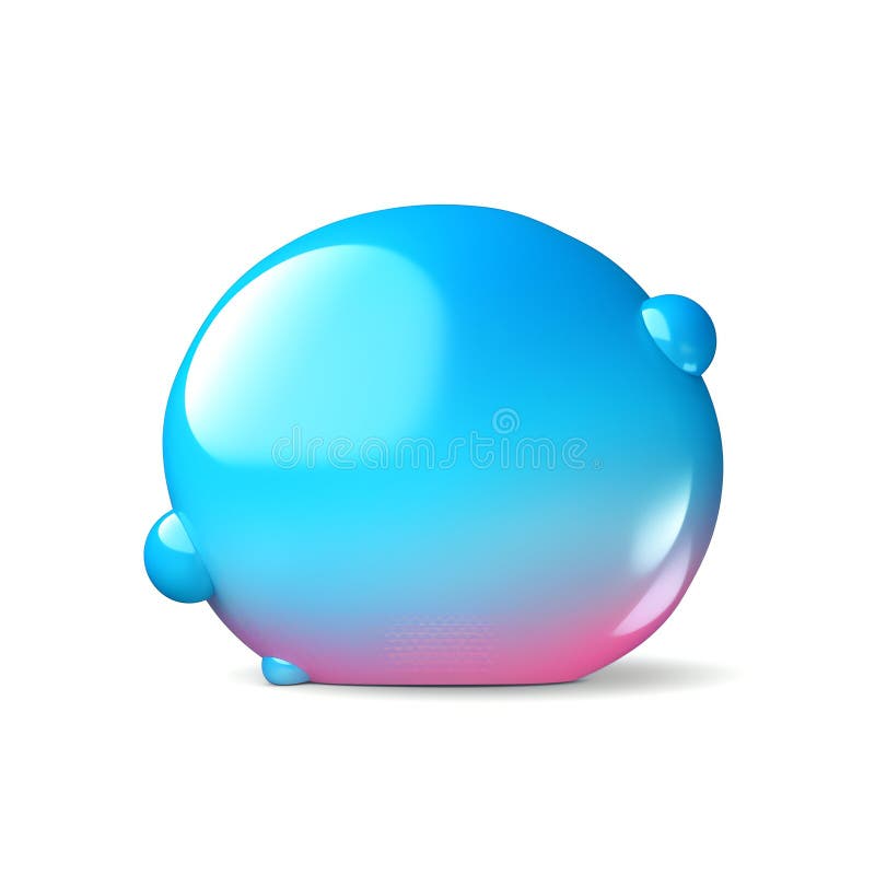 Generative AI 3d Social Media Notification- Stock Illustration ...