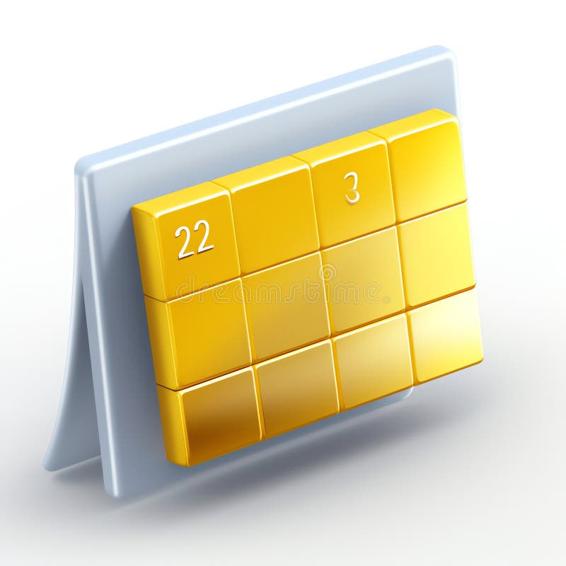 Generative AI 3d Vector Calendar Assignment- Stock Illustration ...