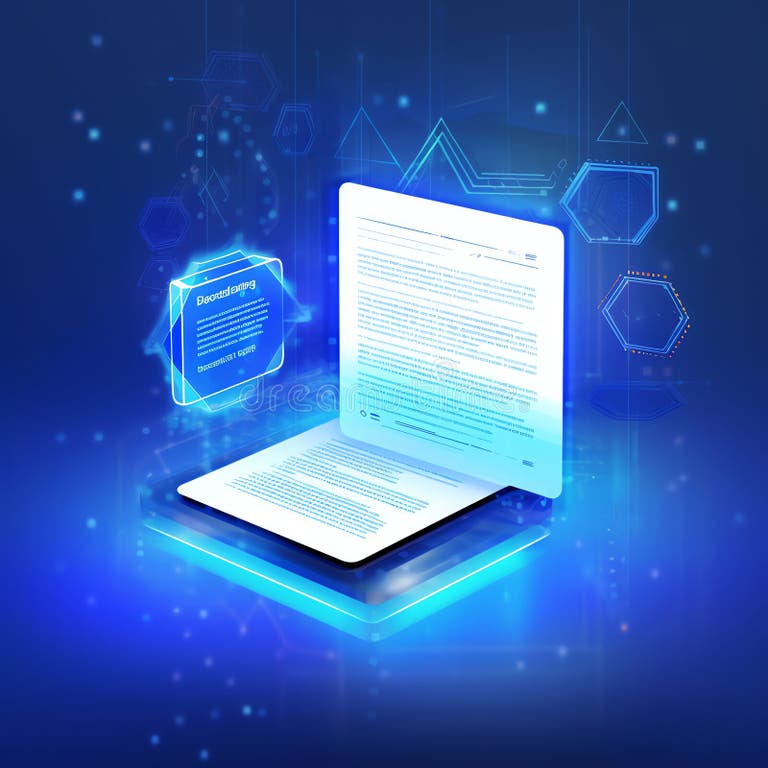 Generative AI 3d Vector Contract- Stock Illustration - Illustration of ...