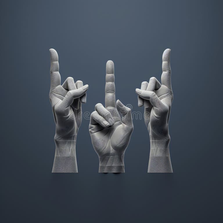 Generative AI 3d Vector Hand Gesture- Stock Illustration - Illustration ...
