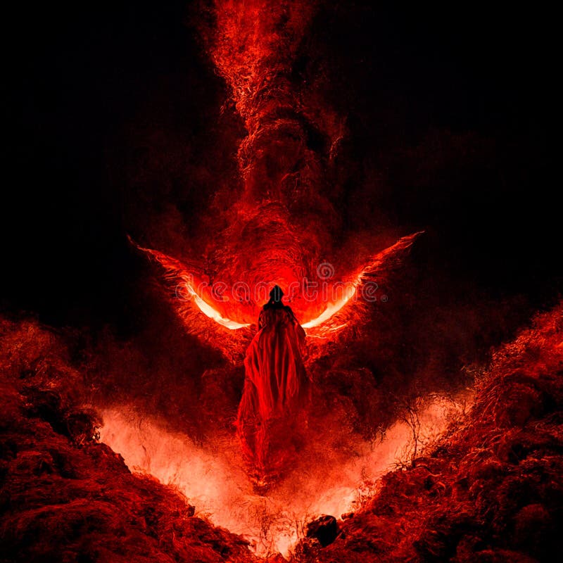 GENERATIVE AI, GENERATIVE, AI, Demon Coming Out of Hell Stock ...