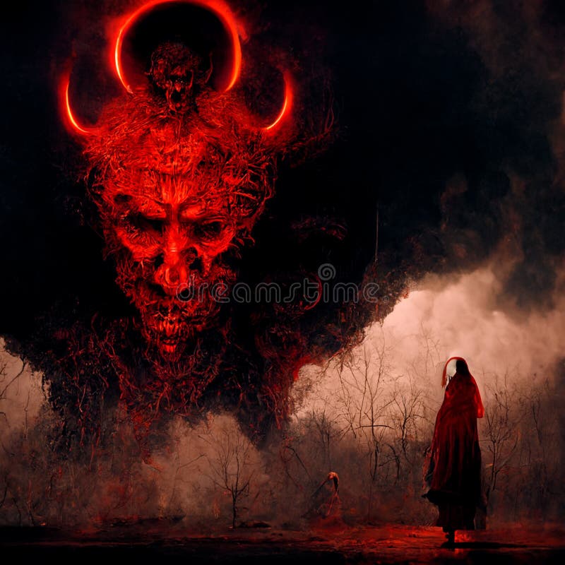 GENERATIVE AI, GENERATIVE, AI, Demon Coming Out of Hell Stock ...