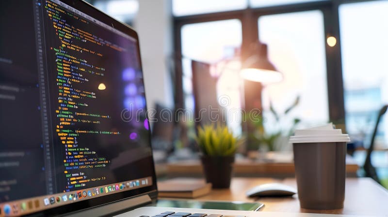 Generative AI Developer Workplace Open Notepad with Hand Drawn Website ...