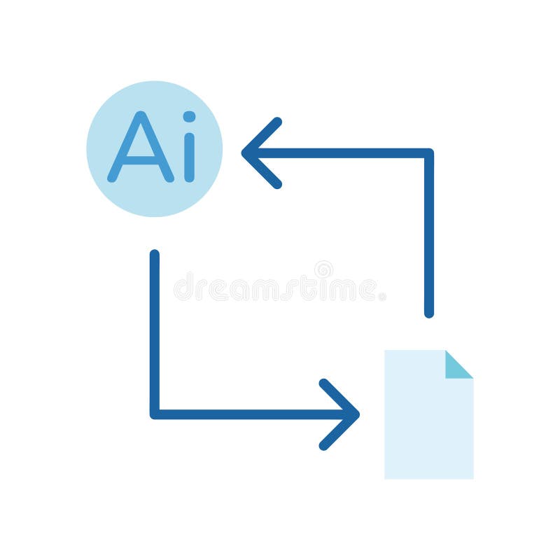 Generative AI diagram icon stock illustration. Illustration of design ...