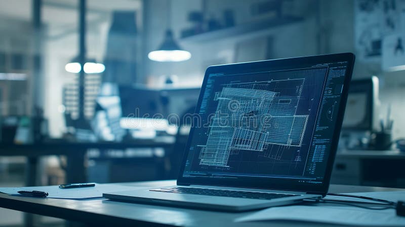 Generative AI Digital Blueprint by Architecture Design Software on ...