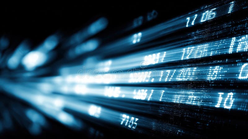 Generative AI Digital Data Stream Flowing with Numeric Code Information ...