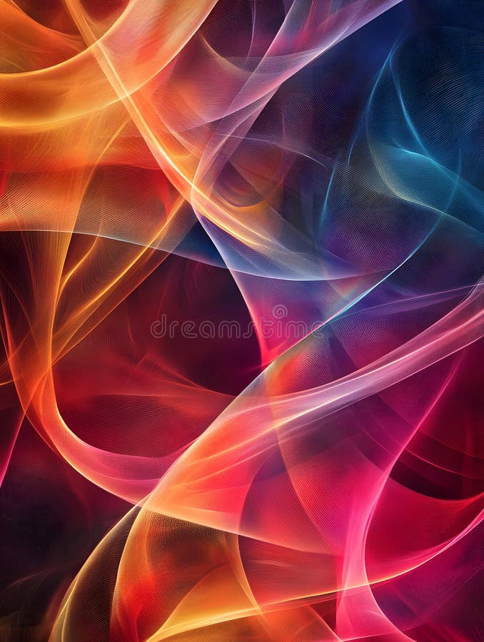 Generative AI Dynamic Abstract Colorful Waves and Blends of Radiant ...