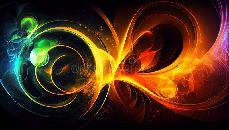 Generative AI, Dynamic Duality: Energetic Abstract Background with ...