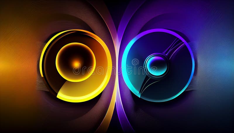 Generative AI, Dynamic Duet: Abstract Background in Vibrant Dual Hues ...