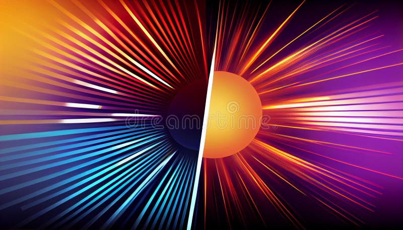 Generative AI, Dynamic Duet: Abstract Background in Vibrant Dual Hues ...