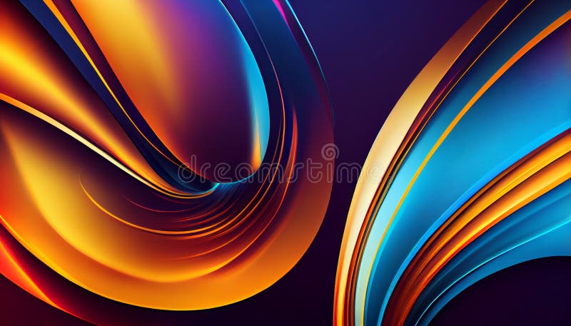 Generative AI, Dynamic Duet: Abstract Background in Vibrant Dual Hues ...