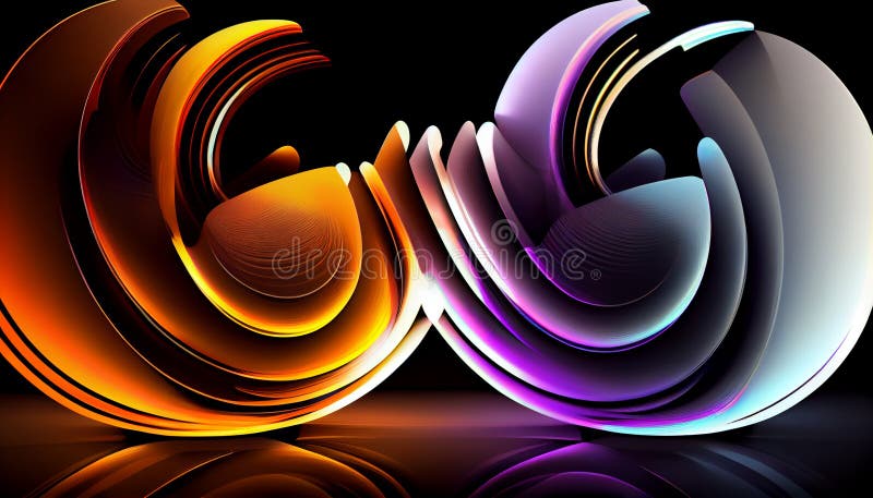 Generative AI, Dynamic Duet: Abstract Background in Vibrant Dual Hues ...