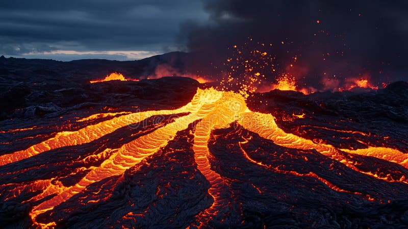Generative AI Dynamic Lava Flow Creates Ravishing Patterns in Volcanic ...